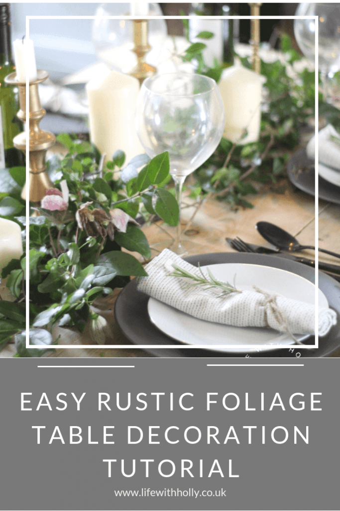 Easy Rustic Foliage Table Decoration Tutorial - Life with Holly