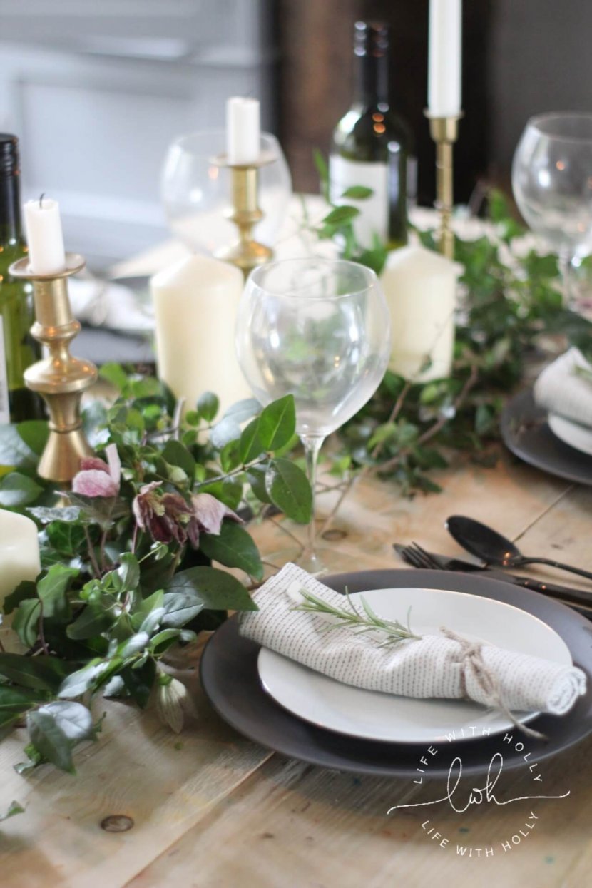 Easy Rustic Foliage Table Decoration Tutorial - Life with Holly